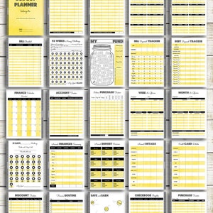 Classic Happy Planner Inserts, Yellow Financial Planner Printable ...
