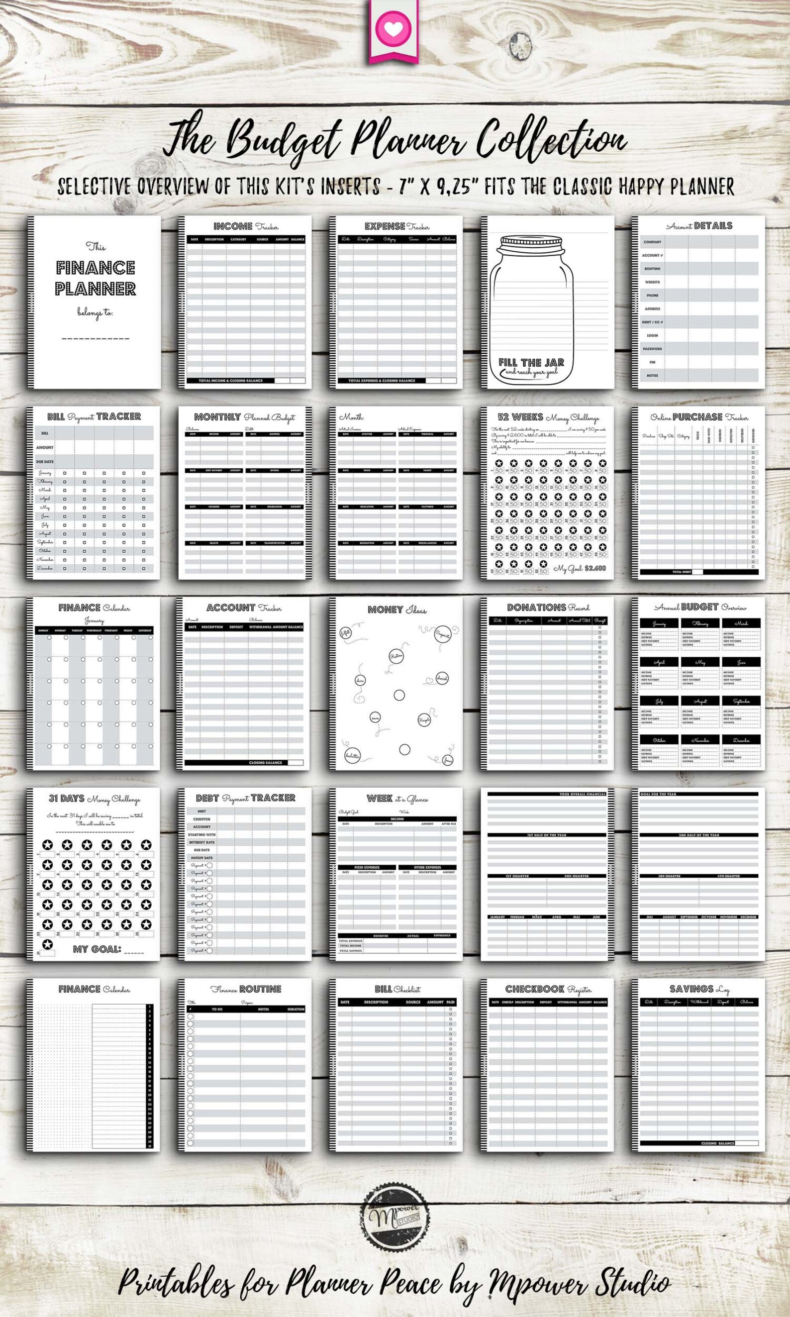 Budget Planner Printable Inserts, Financial Planner, Budget Template ...