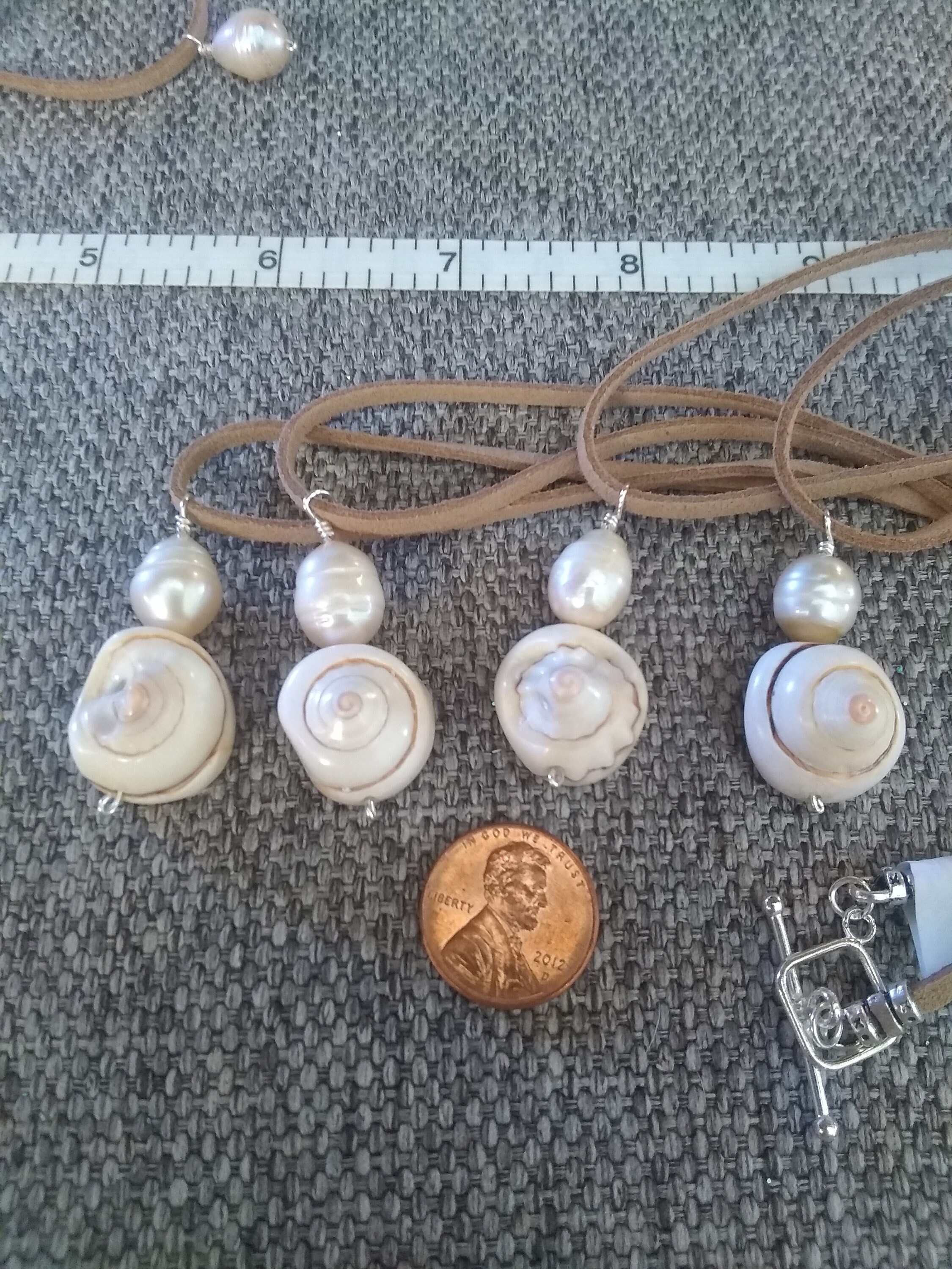Shell on Leather - Etsy
