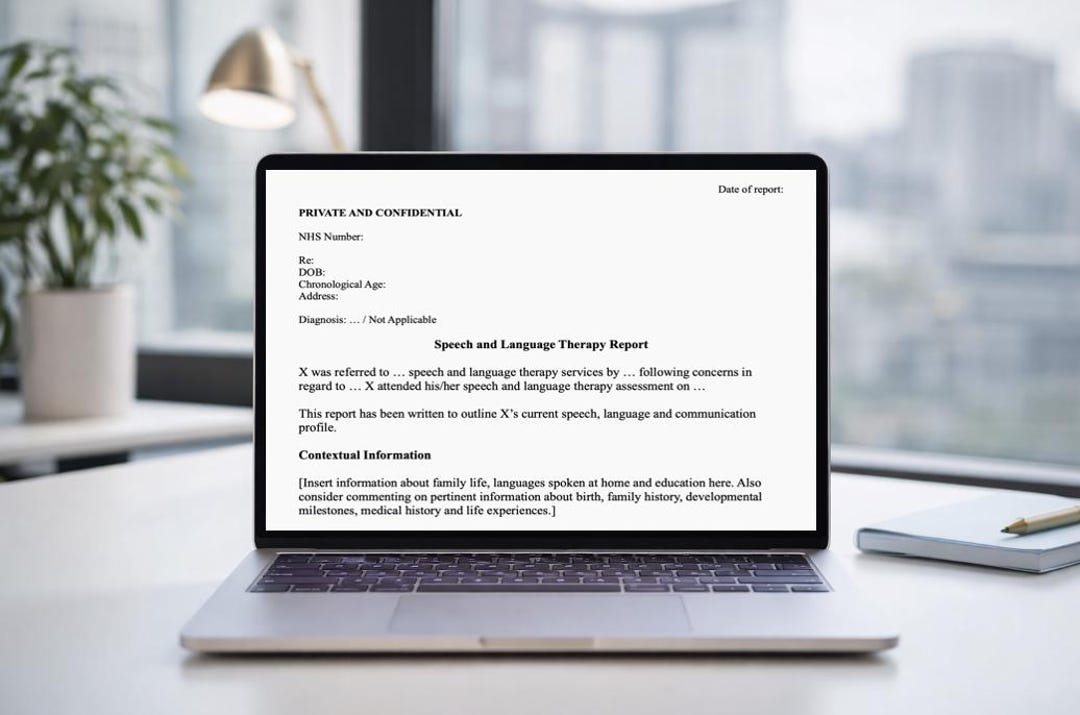 Speech and Language Therapy Report Template and Strategies - Etsy