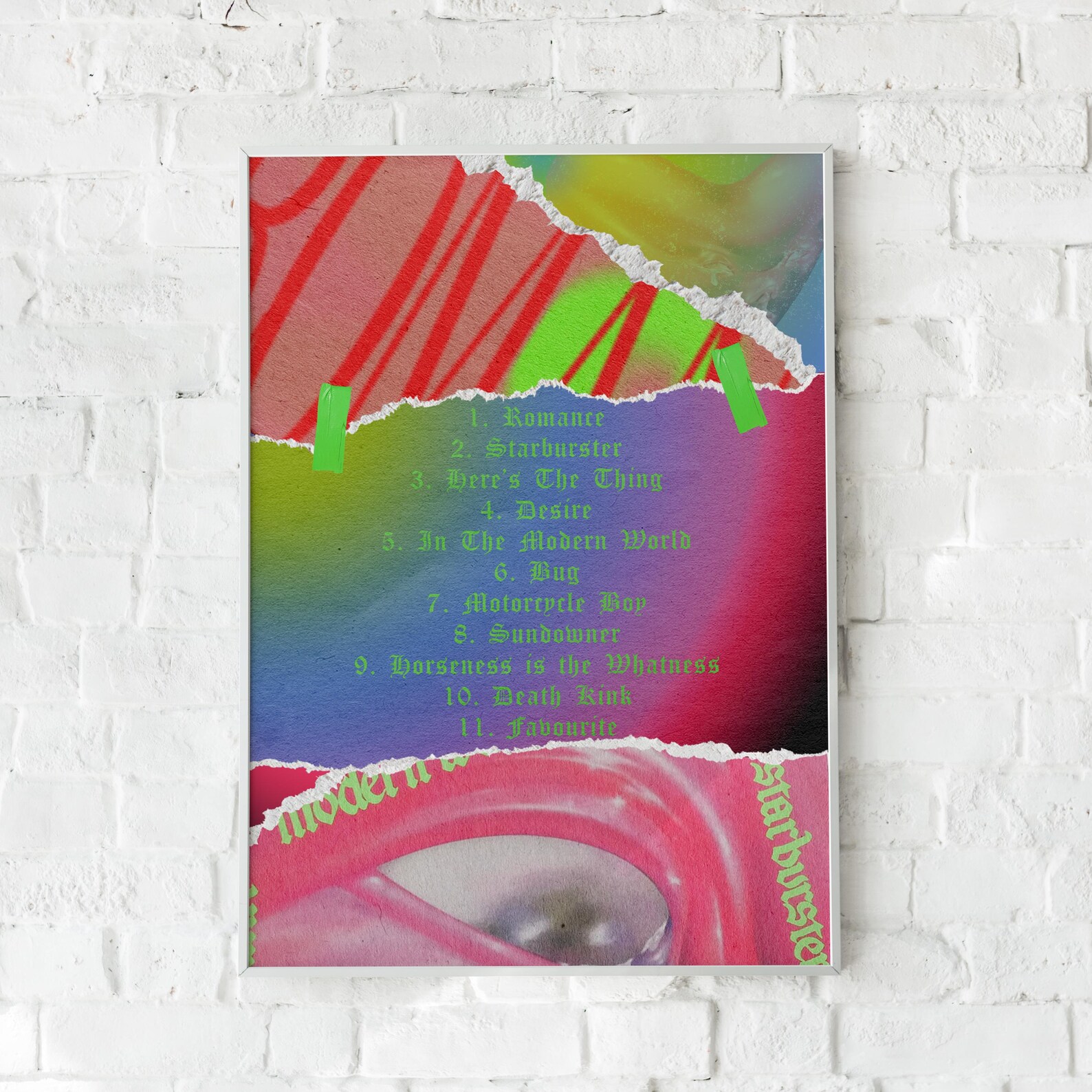 Fontaines D C Romance Tracklist Wall Print, Indie Rock Music Merch ...