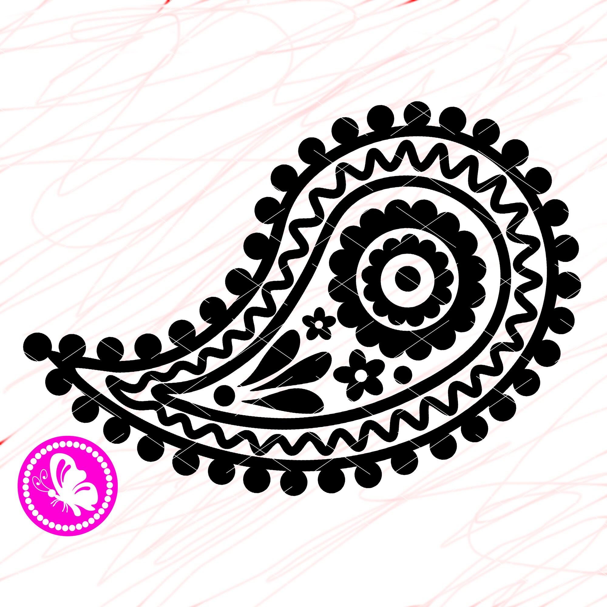 Paisley svg designIndian Paisley Flower cut files svg design | Etsy
