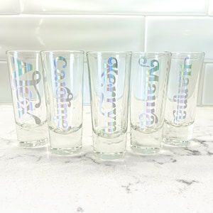 Personalized Shot Glass: Calligraphy Name, Custom Party Favor - Etsy