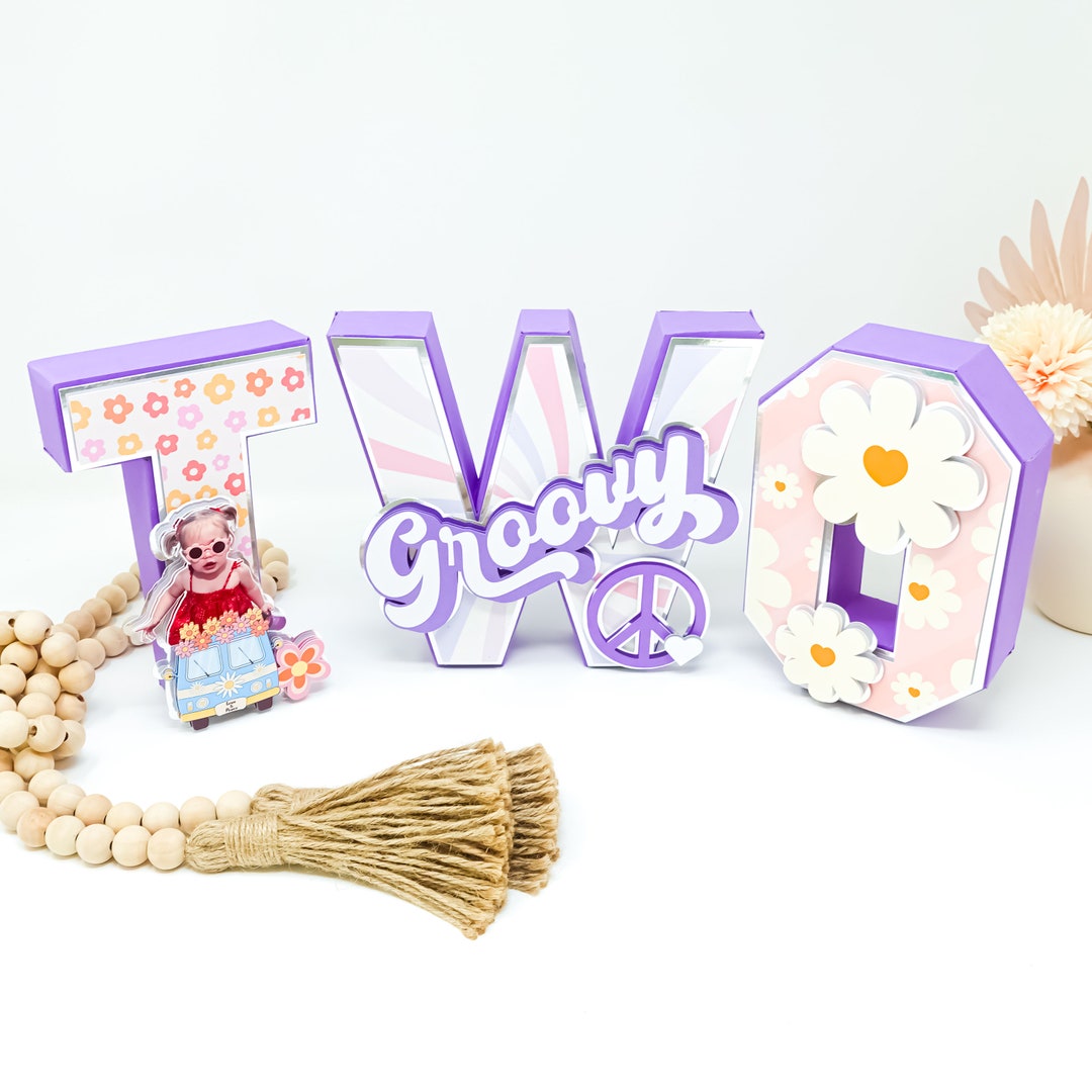 Custom 3D Groovy Letters: Retro Hippie Party Decor - Etsy
