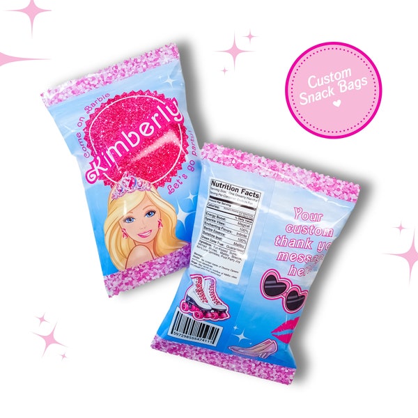 Barbie Custom Chip Bags - Etsy