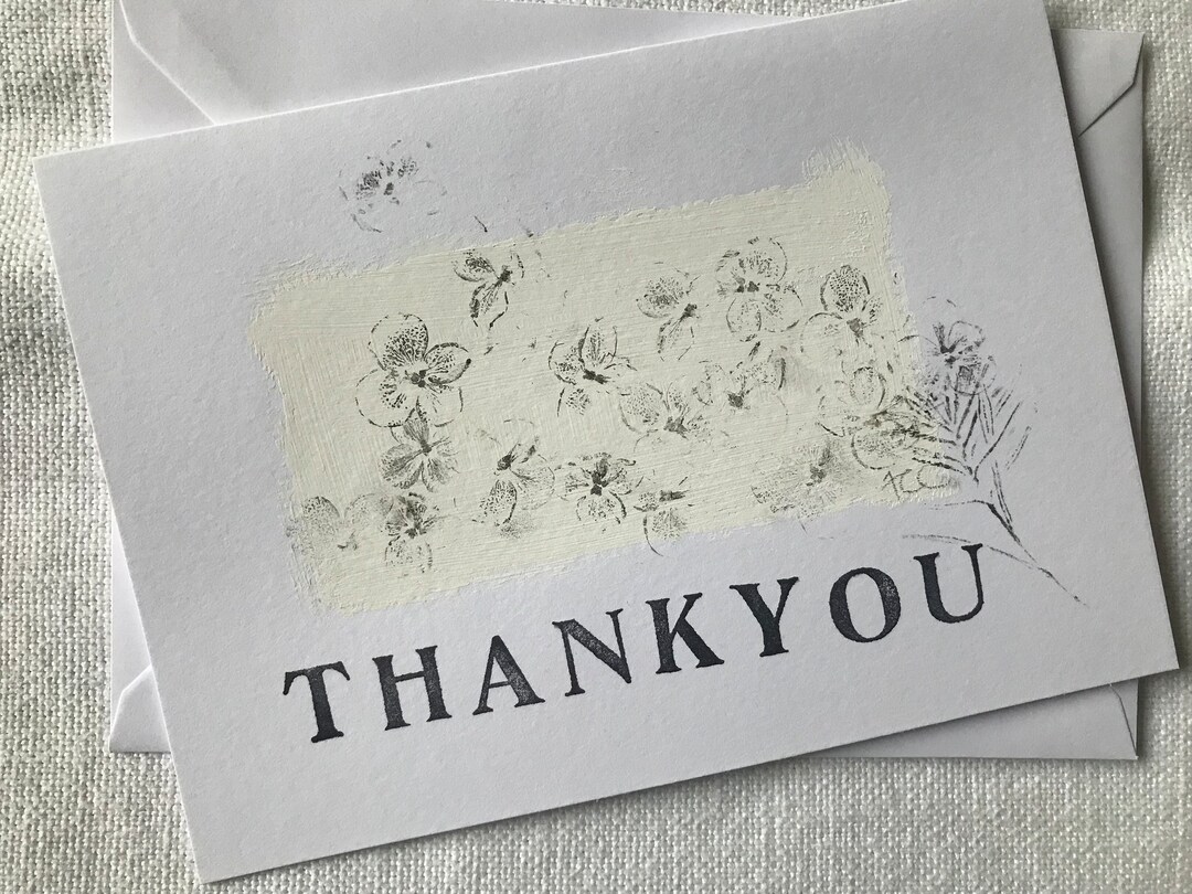 Thankyou Plant Leaves Greetings Card Fiona Charis Carswell 'straight ...