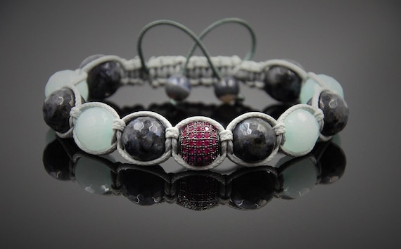 Gemstone bracelet Shamballa Bracelet Macrame Bracelet Energy | Etsy