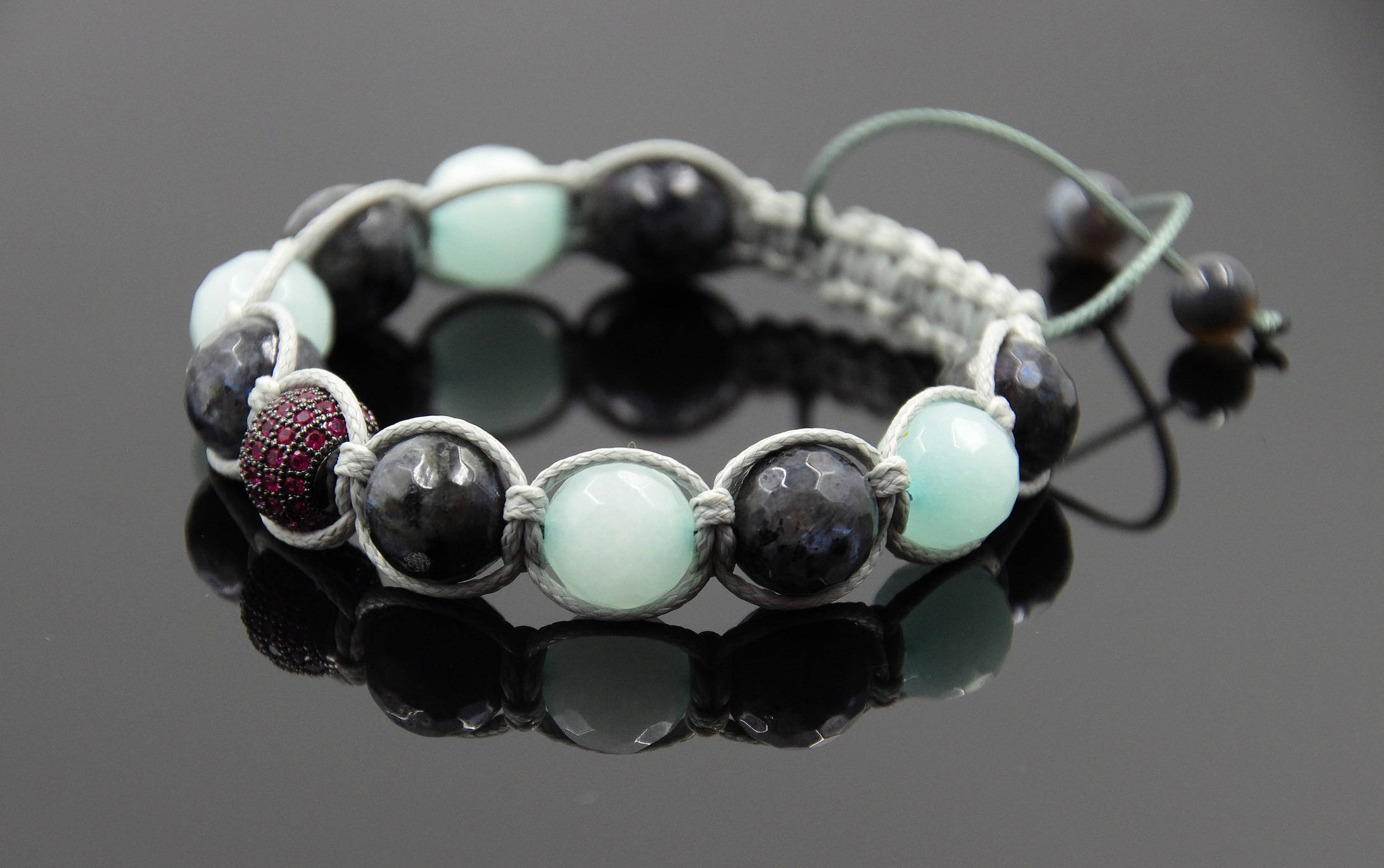 Gemstone bracelet Shamballa Bracelet Macrame Bracelet Energy | Etsy