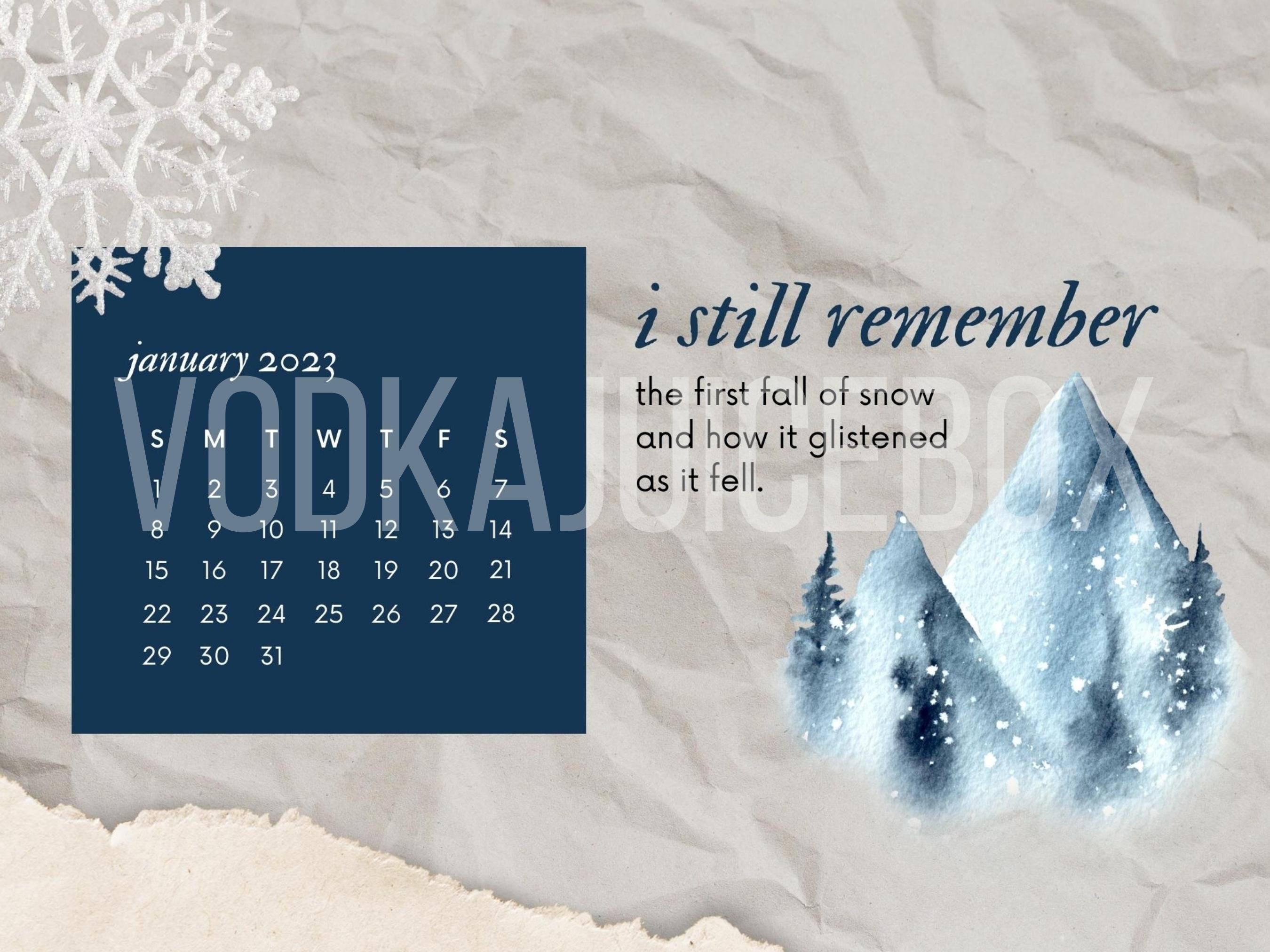 Taylor Swift Art 2023 Monthly Calendar Printable Desktop Wallpaper ...