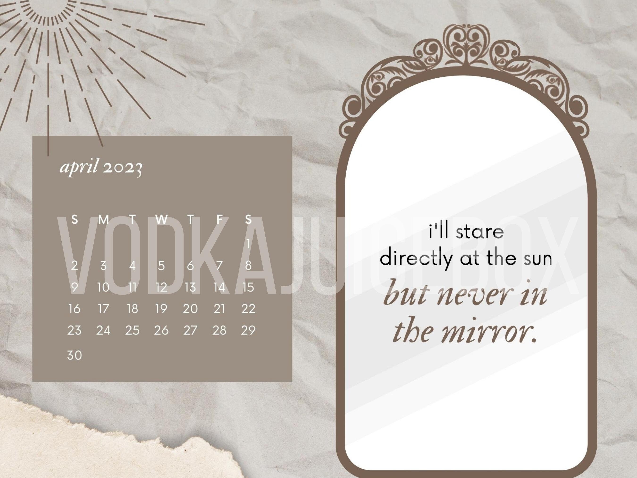 Taylor Swift Art 2023 Monthly Calendar Printable Desktop Wallpaper ...