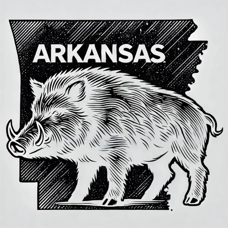 SVG, PDF, PNG, Jpeg of Arkansas Razorback Vector. Instant Download ...