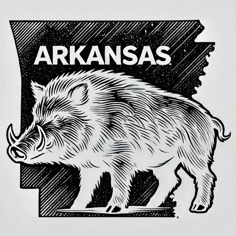 University of Arkansas Razorback Svg - Etsy