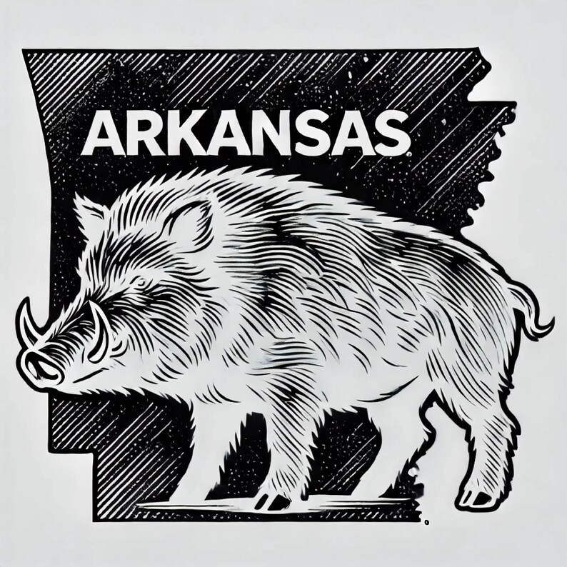 SVG, PDF, PNG, Jpeg of Arkansas Razorback Vector. Instant Download ...