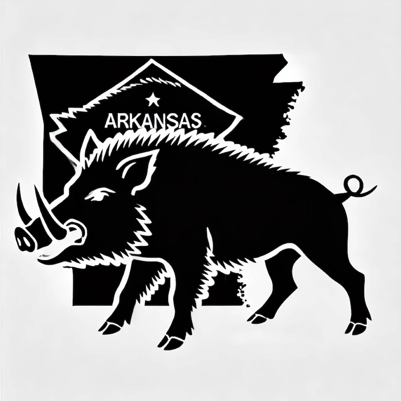 SVG, PDF, PNG, Jpeg of Arkansas Razorback Vector. Instant Download ...