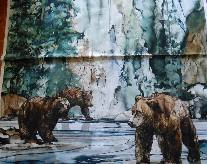 Bear Mountains Lake Northern Peaks Panel Northcott 0.85 X 1.10 M - Etsy
