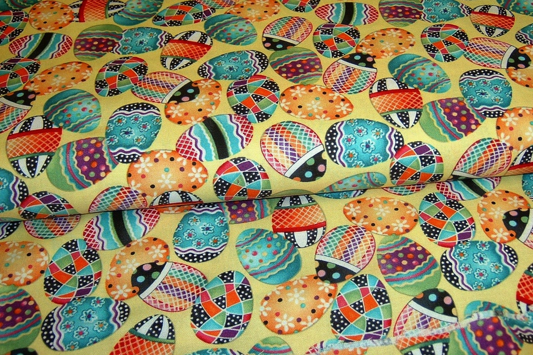 Easter Eggs Easter Eggs Henry Glass 50 X 110 Cm Patchwork Fabric Cotton ...
