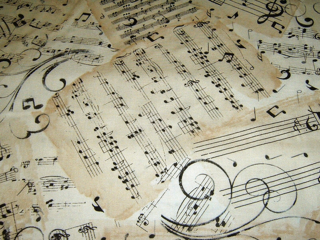 Sheet Music Cream Music Timeless Cotton Patchwork Fabric - Etsy