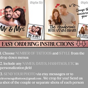 PHOTO TEMPORARY TATTOO, Custom Face Tattoo, Photo Temporary Tattoo ...