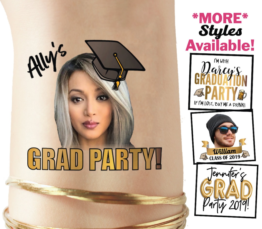 Custom Graduation Tattoos, Graduation Party Favors, Graduation Party ...