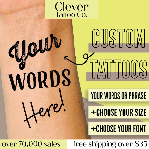 Fake Tattoo Stickers - Etsy