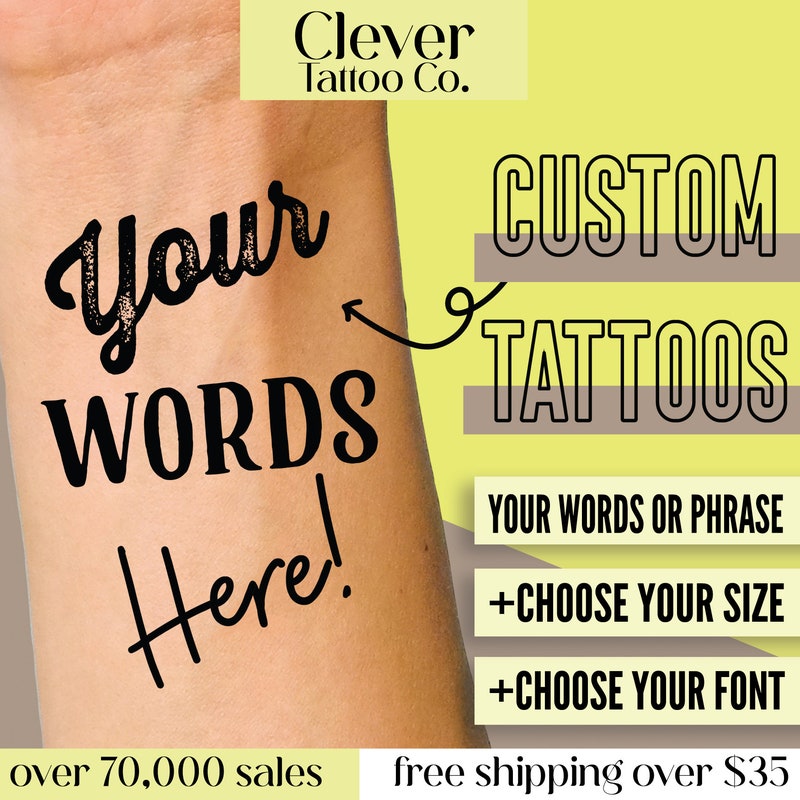Word Tattoo - Etsy