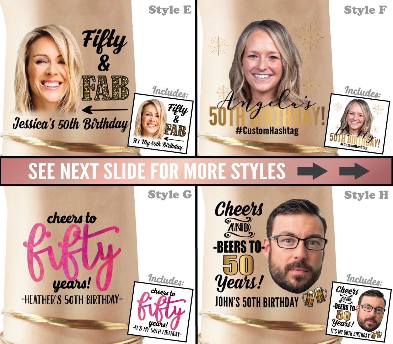 50th Birthday Tattoos, Fifty & Fabulous, 50 and Fabulous, 50th Birthday ...