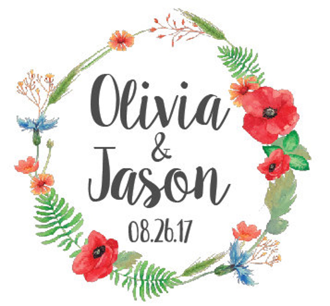 Wedding Temporary Tattoos Personalized With Bride and Groom | Etsy