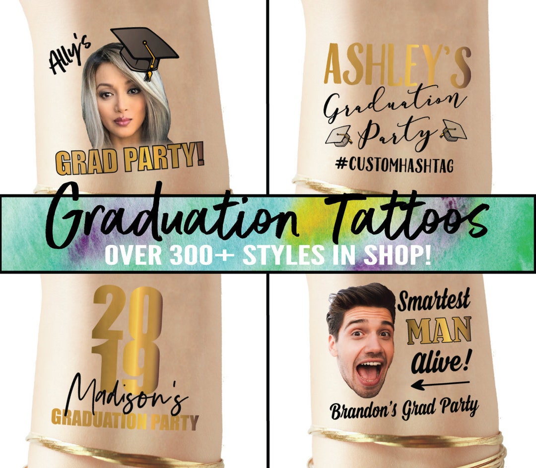 Grad Party Tattoos - Graduation Party - Milestone - College Graduation ...