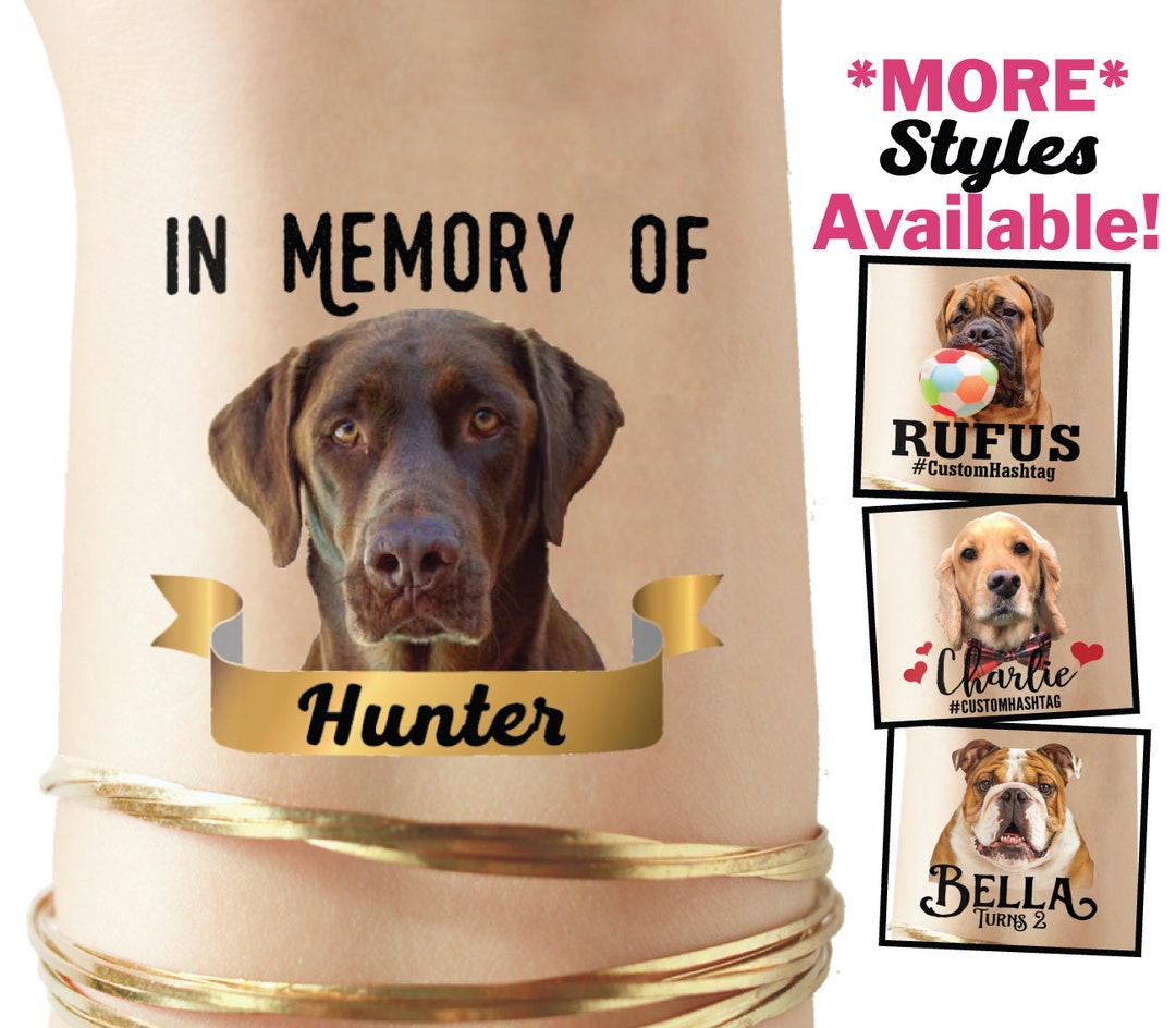 In Memory of Dog / Pet Custom Temporary Tattoos, in Loving Memory, Pet ...