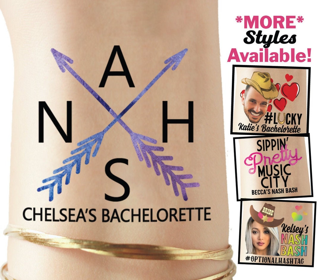 Nashville Bachelorette Party Custom Tattoos Gold Tattoos Nash Bash