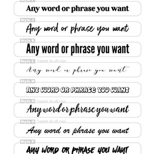 Custom Text Temporary Tattoo - Personalized Temporary Tattoo - Quote ...