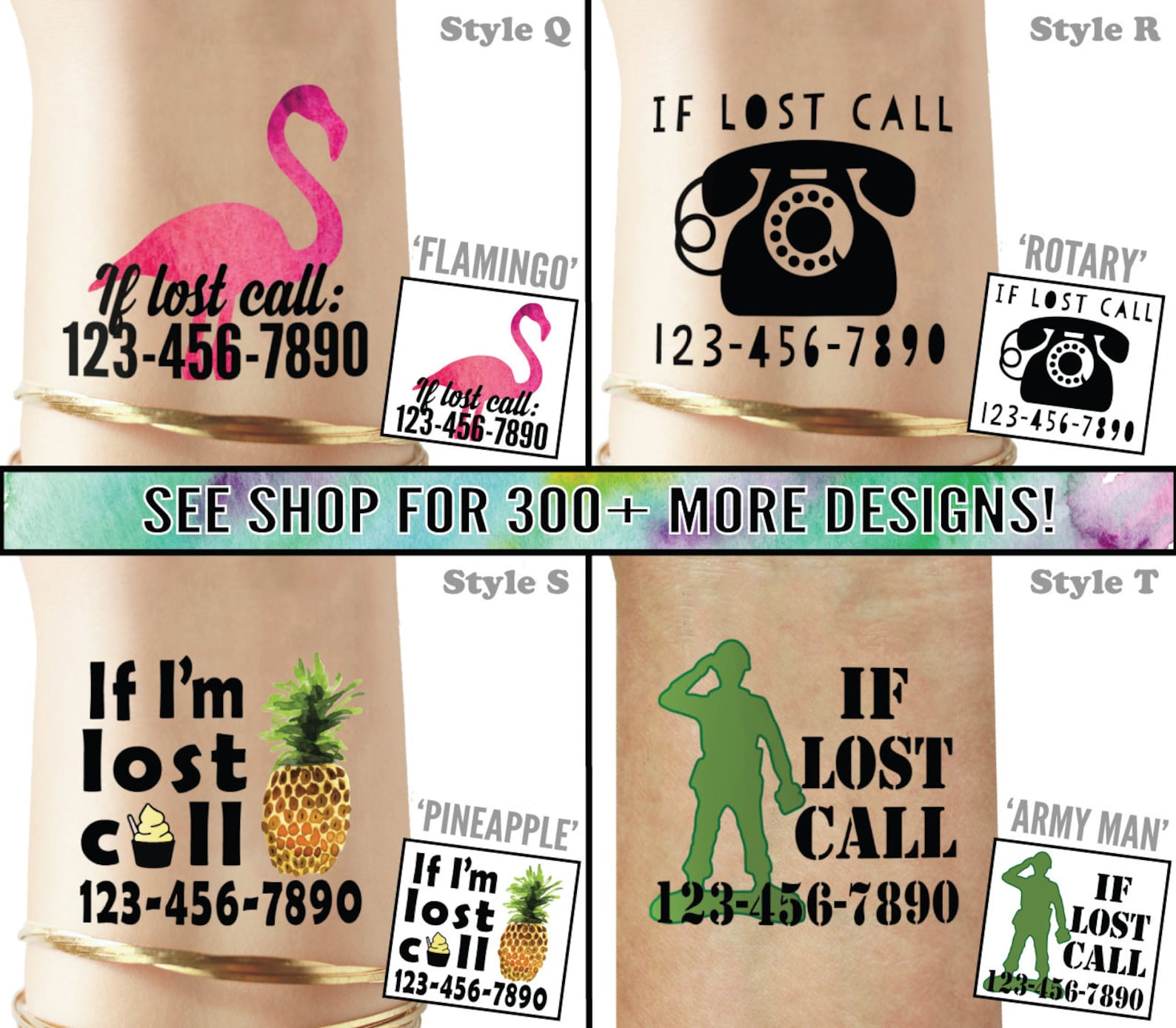 Child Safety Tattoos - Safety ID Tattoos - Temporary Tattoos ...