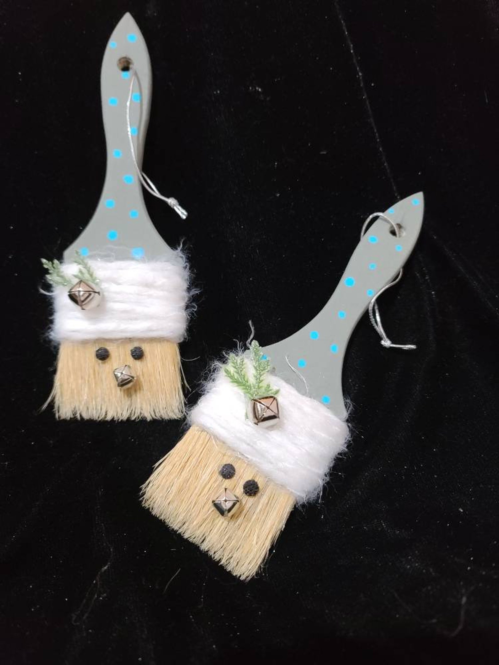 Santa Claus Paintbrush Christmas Ornaments - Etsy