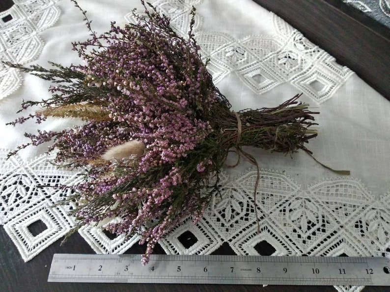 Heather Dried Flowerbouquet of Heather Dried Purple | Etsy