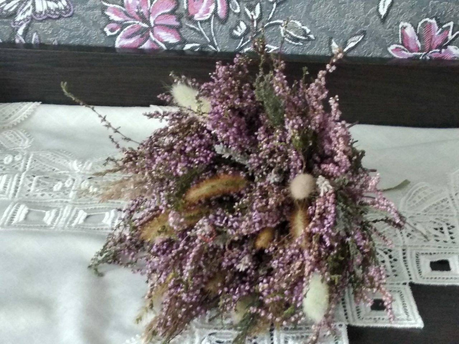 Heather Dried Flowerbouquet of Heather Dried Purple | Etsy