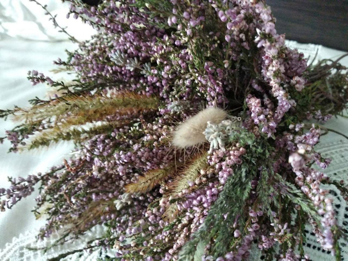 Heather Dried flowerBouquet of heather dried purple | Etsy