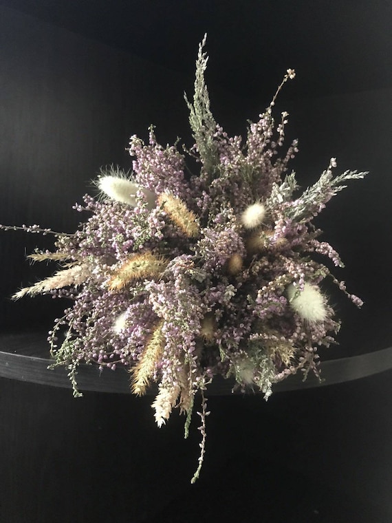 Heather Dried Flowerbouquet of Heather Dried Purple | Etsy