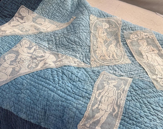 Vintage 1920s-1930s Headboard Cover? White Cotton Crochet Lace Table ...