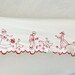 8.5 FEET French Red Antique Redwork Embroidery Embroidered Farm Animals ...