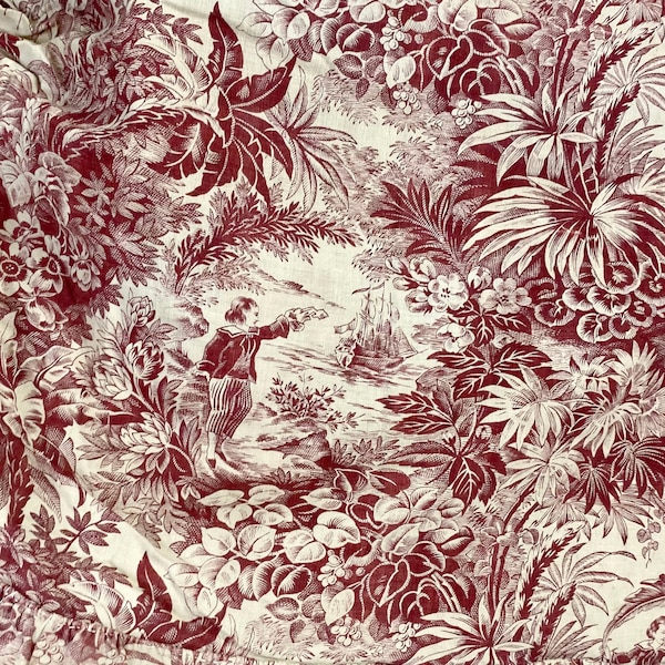 Red Toile Valance - Etsy