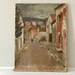French of France Villiage Antique Oil Painting Art Wall Hanging Paul ...