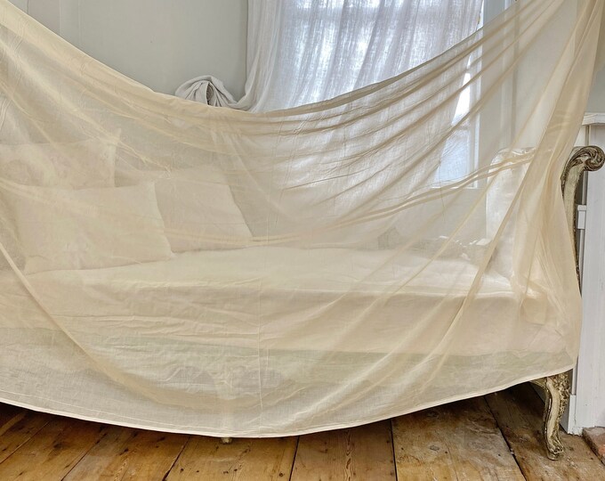PER YARD ( Multiple+ Yards Available ) French SHEER Vintage Voile ...