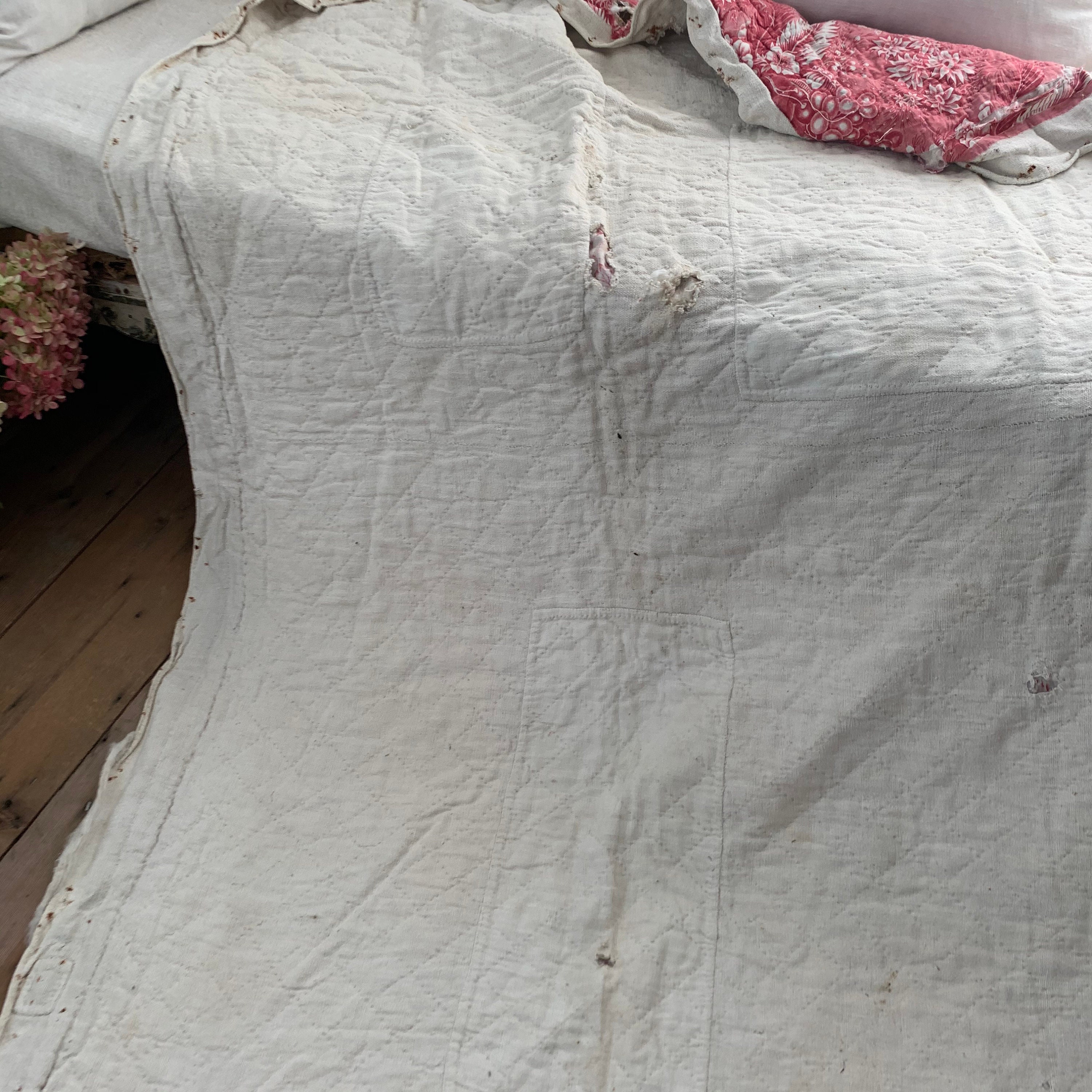 Antique French Toile Alsace Bedding Textile 1800 Pink Toile - Etsy