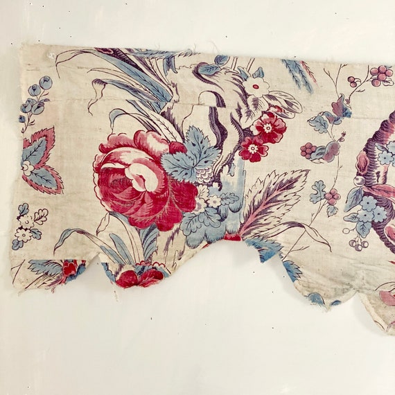 Antique French Fabric Hand Block Printed Textile 18th Century - Etsy