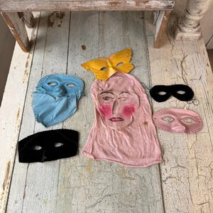 6 French Antique Vintage Face Masks Mask Decorative Costume Eco