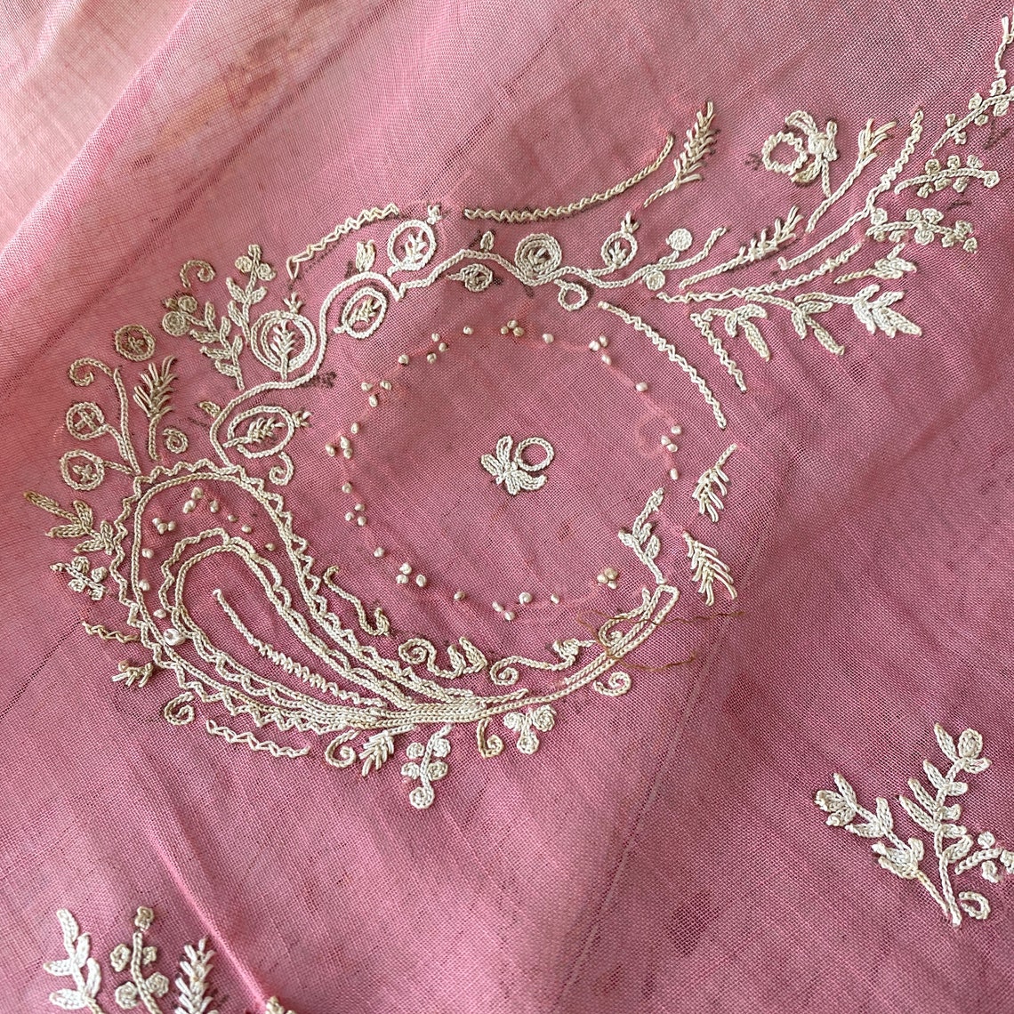 Sheer Antique Embroidery Sampler Sample Hand Worked | Etsy