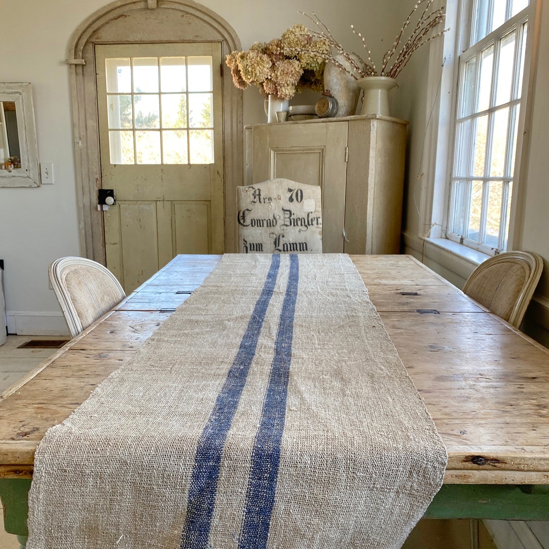 Antique Hemp Table Stair Runner Textile by Yard European Fabric ...