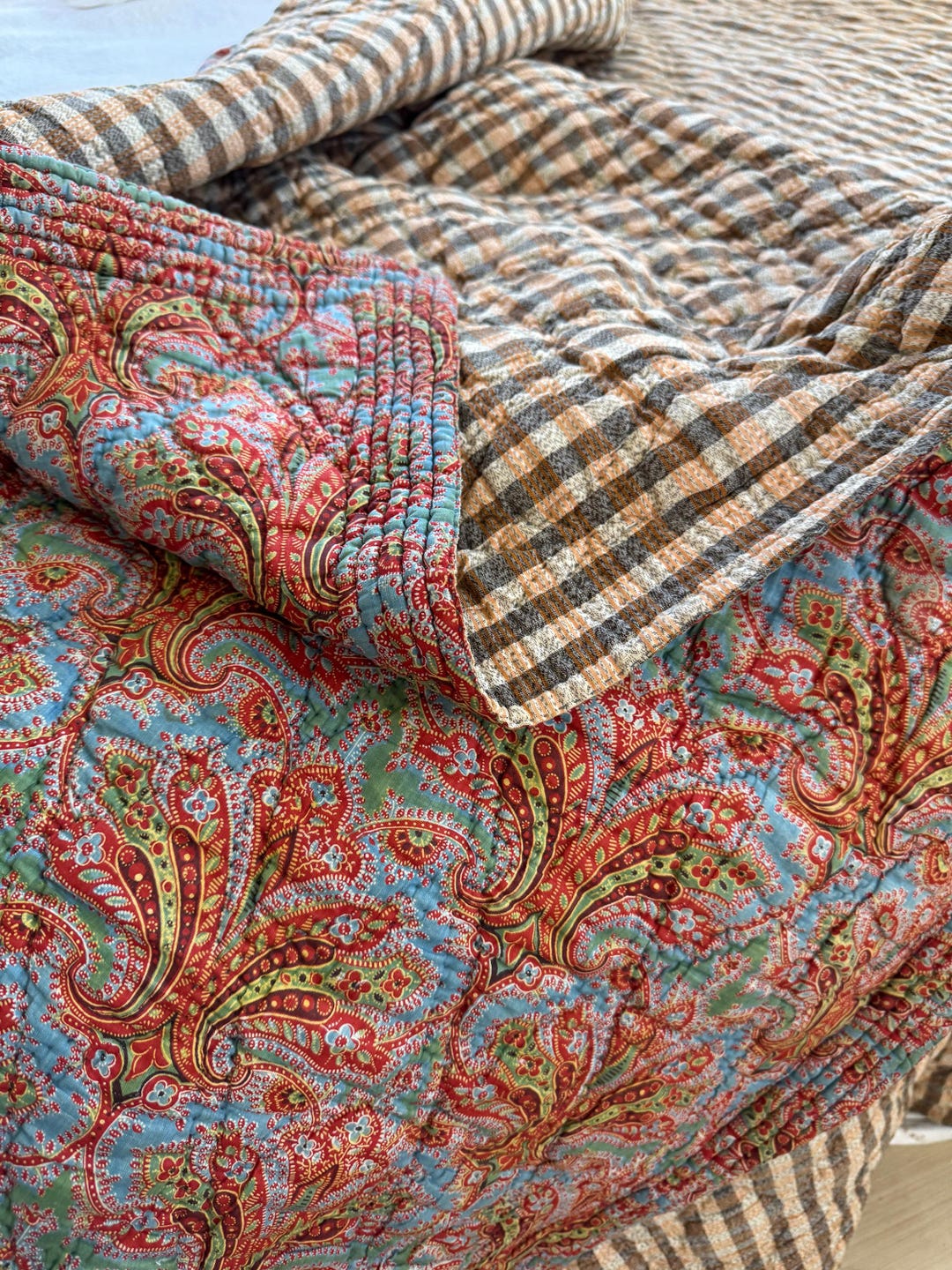 98x95 AMAZING Antique French Quilt Boutis C1790–1815 Indigo Resist ...