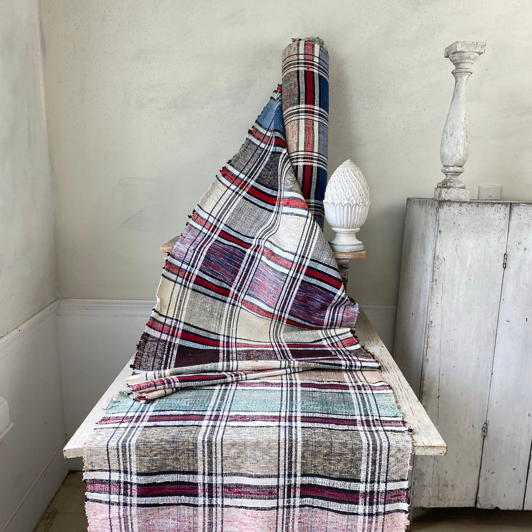 2.8 Yards Vintage Rag Rug Stair Hall Table Runner European Carpet Rug ...