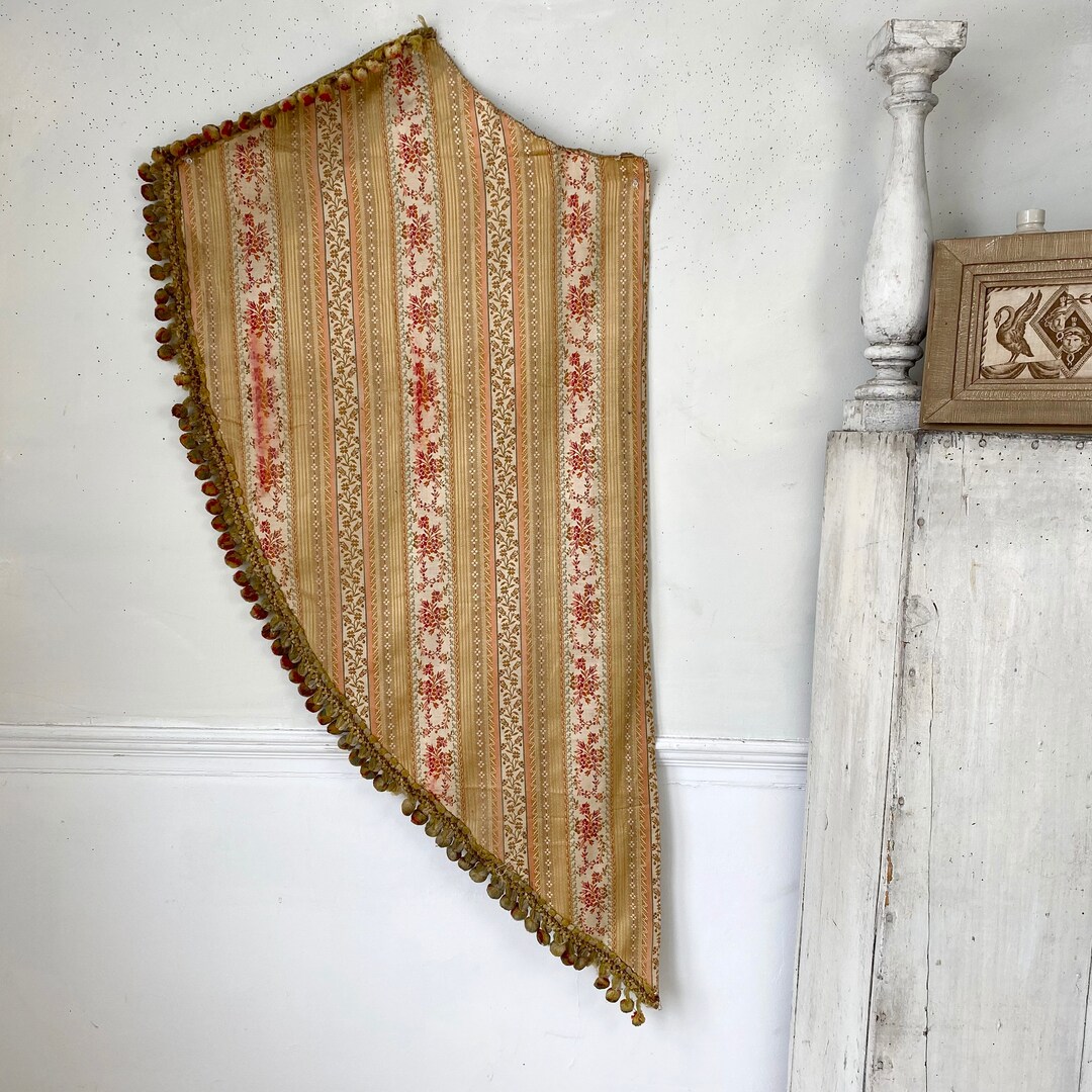 Silk Brocade Fabric for Projects Bedding Piece Antique French Textile ...